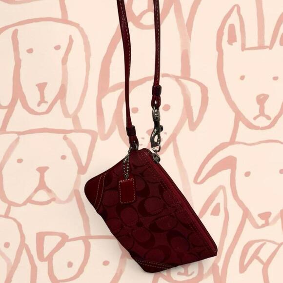 Coach | Bags | Vintage Coach Wristlet Red On Red | Poshmark